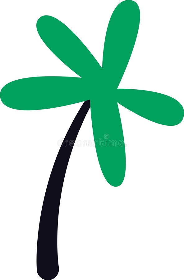 Childish Palm Tree stock vector. Illustration of tree - 307517227