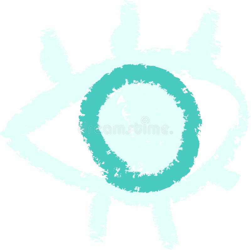 Childish Scribble Eye stock illustration. Illustration of star - 359016390