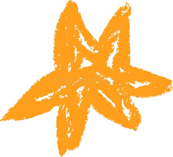 Childish Scribble Star stock vector. Illustration of star - 359017783