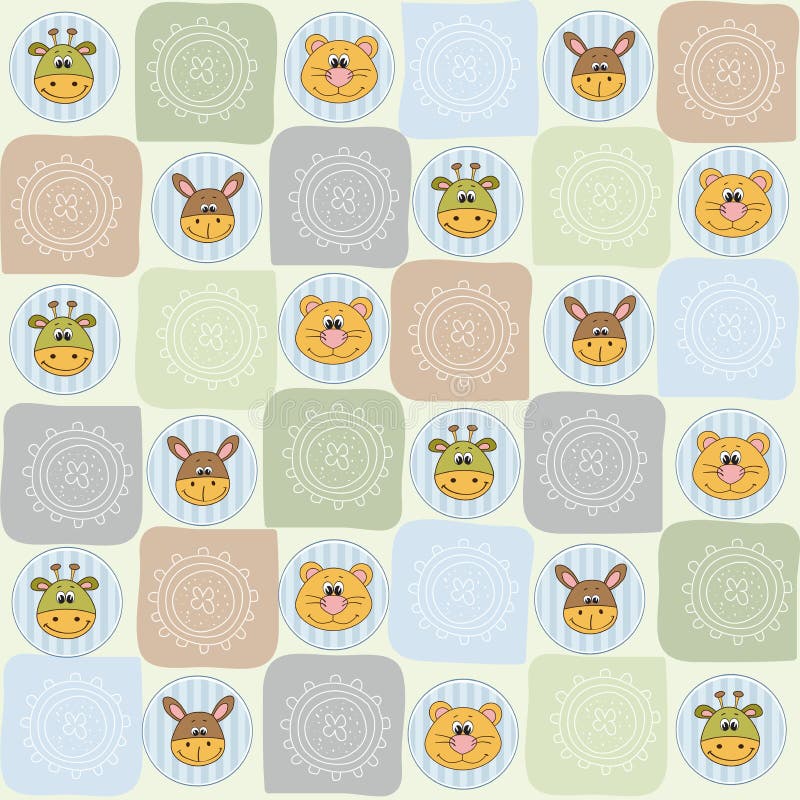 Childish Seamless Pattern with Teddy Bear Stock Vector - Illustration ...