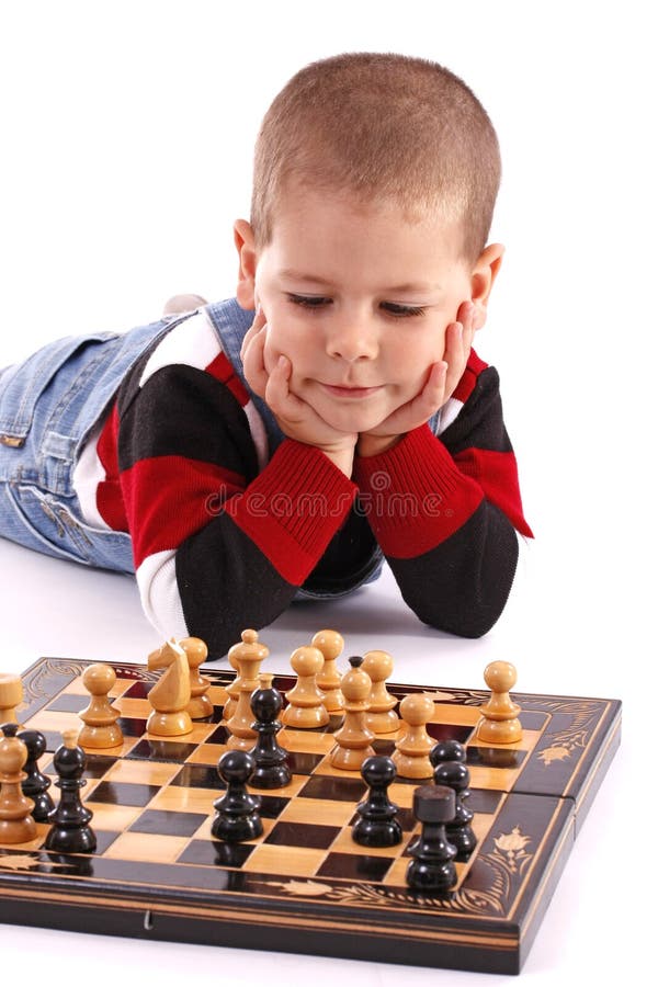Childre, das Schach spielt stockbild. Bild von denken - 15008985