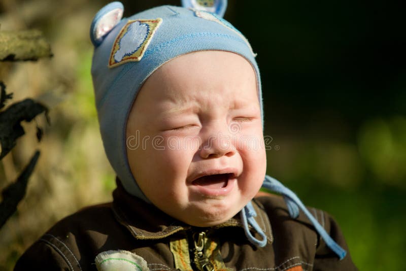 Children stock image. Image of baby, blue, anger, crying - 11361087