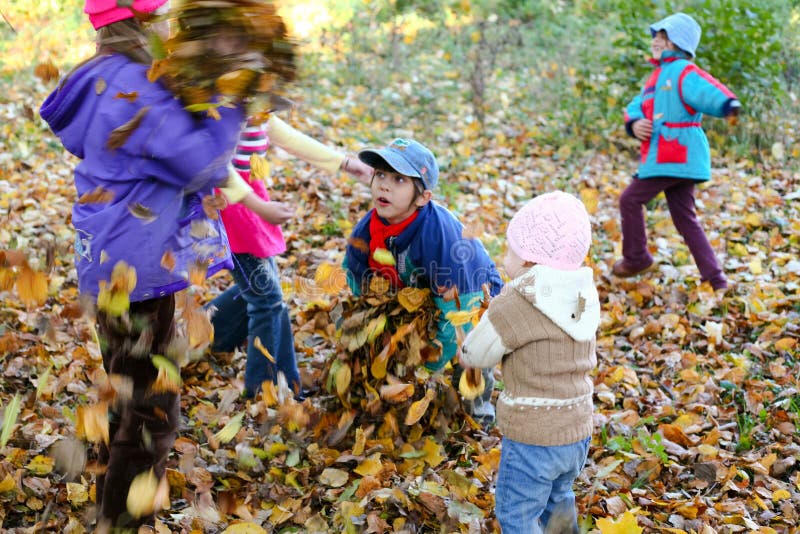 Children stock image. Image of happiness, autumn, color - 7385949