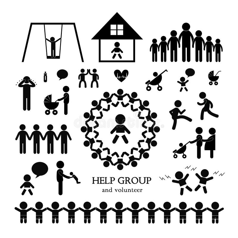 Children Action Welfare Icon Stock Vector - Illustration of independent ...