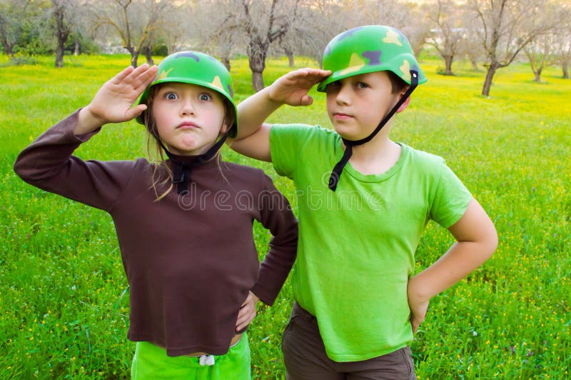 Children army stock image. Image of freedom, helmets - 38170091
