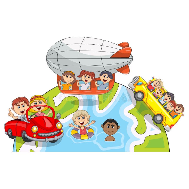 Children Around the World Cartoon Stock Vector - Illustration of hair ...