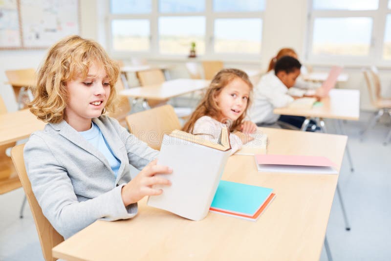 Children As Pupils in Elementary School Stock Photo - Image of lessons ...