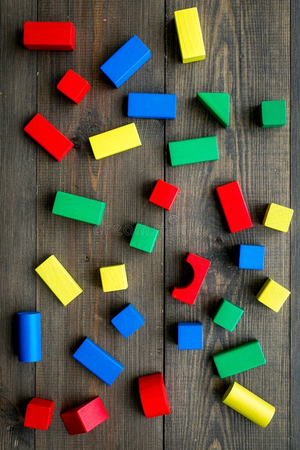 Children Background. Wooden Building Blocks for Developing and ...