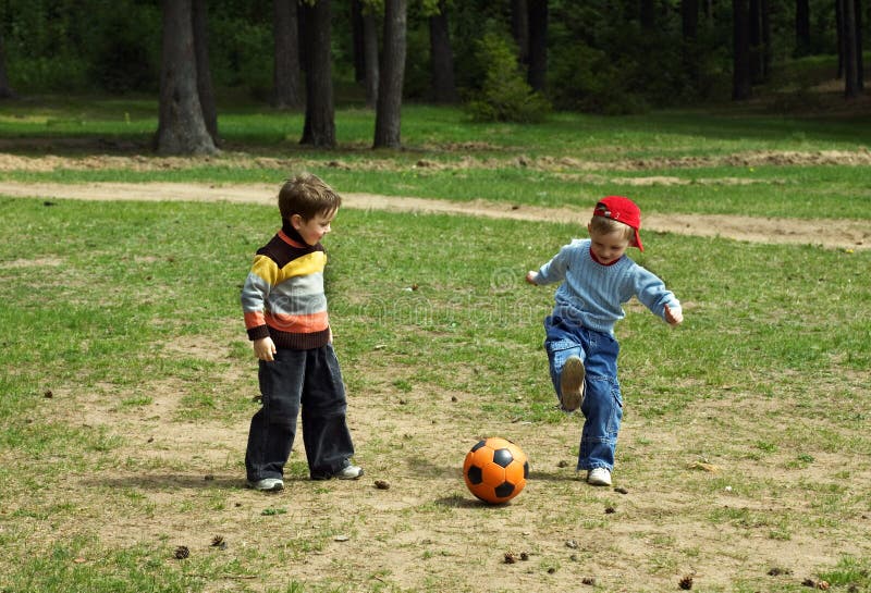 Children Playing with Ball. Stock Photo - Image of love, happiness ...