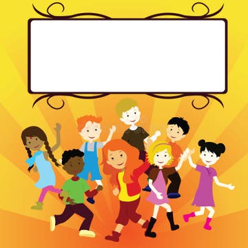 Children with banner stock vector. Illustration of active - 11969024