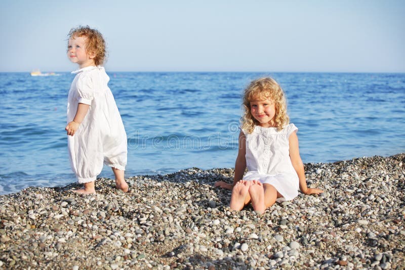 Children on beach stock photo. Image of child, people - 22932726