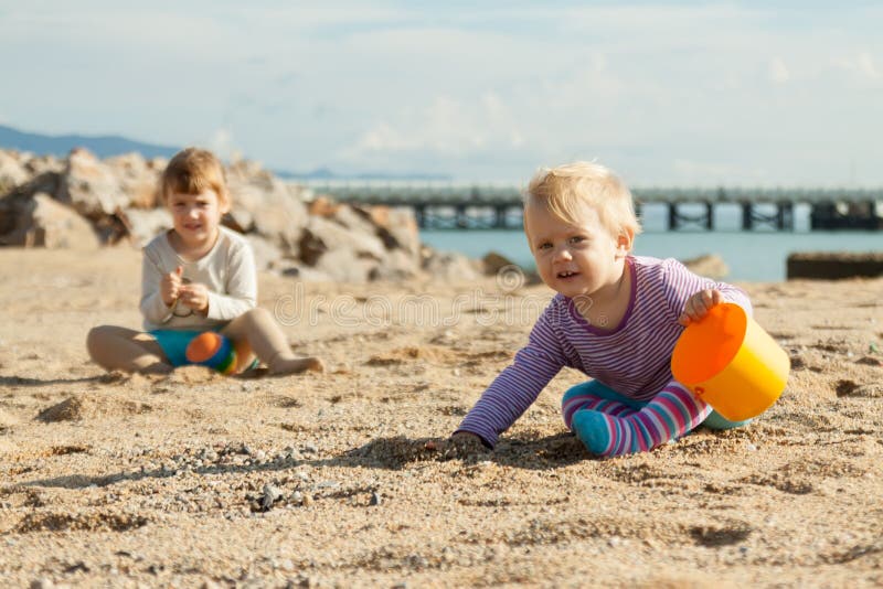 Children on beach stock photo. Image of nature, outdoors - 37520324