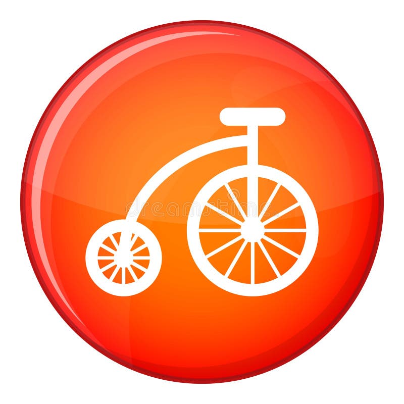 Children Bicycle Icon, Flat Style Stock Vector - Illustration of ride ...