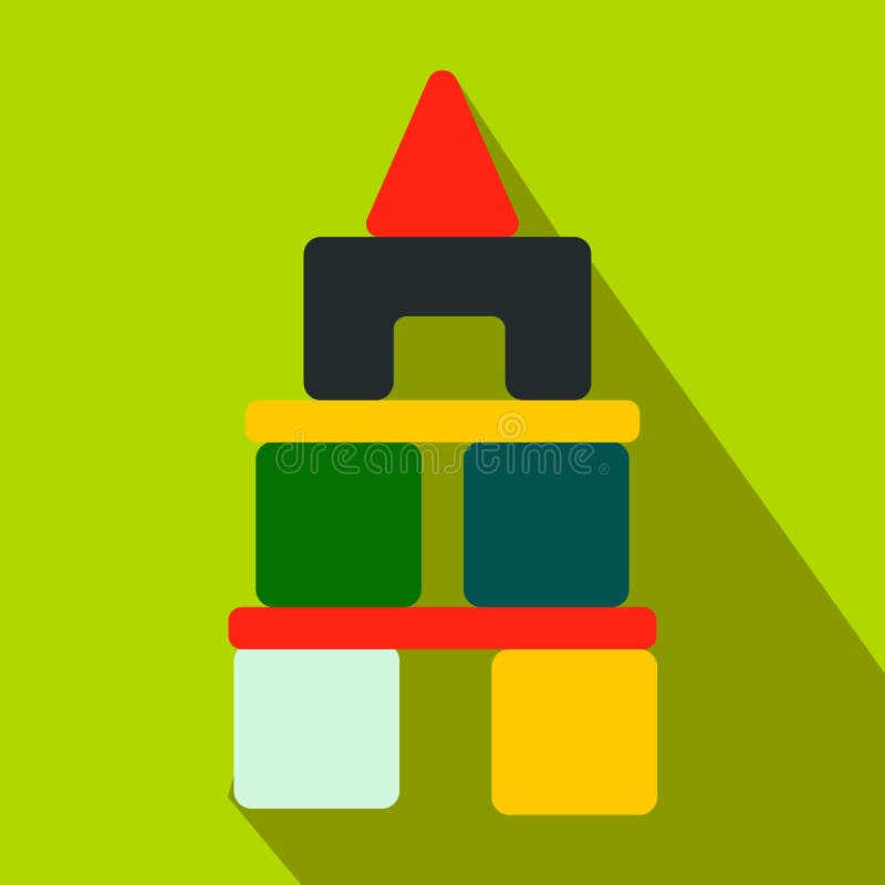 Children blocks icon stock illustration. Illustration of school - 125890519