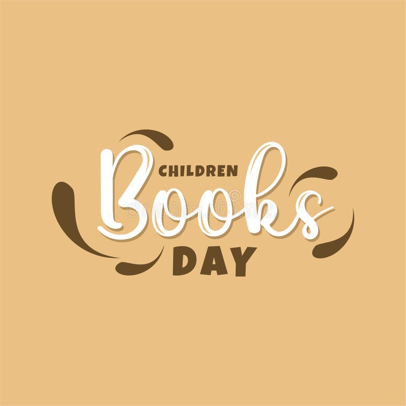 Children Books Day Retro Style Vector Design Stock Vector ...