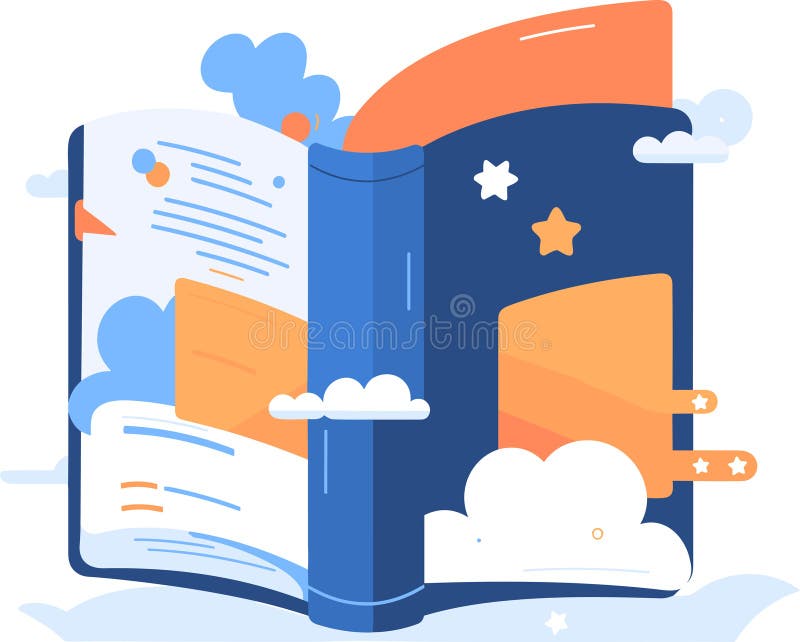 Children Books and Education in UX UI Flat Style Stock Vector ...