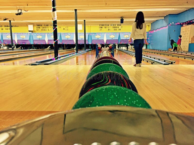 Children Bowling editorial stock image. Image of family - 48235444