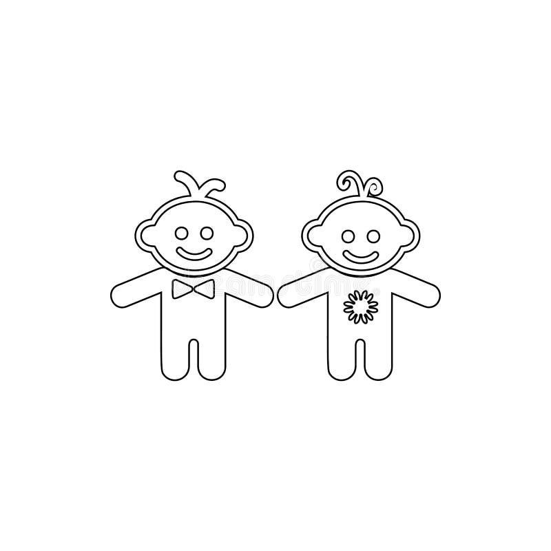 Children Boy and Girl Icon. Element of Cyber Security for Mobile ...