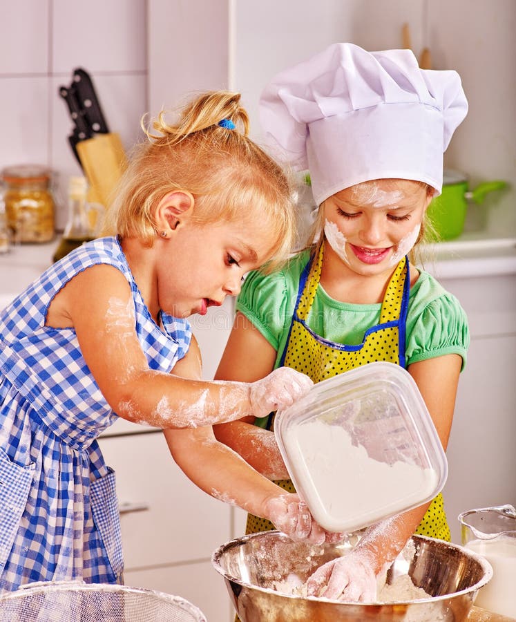 Children Breakfast at Kitchen Stock Image - Image of food, kitchen ...