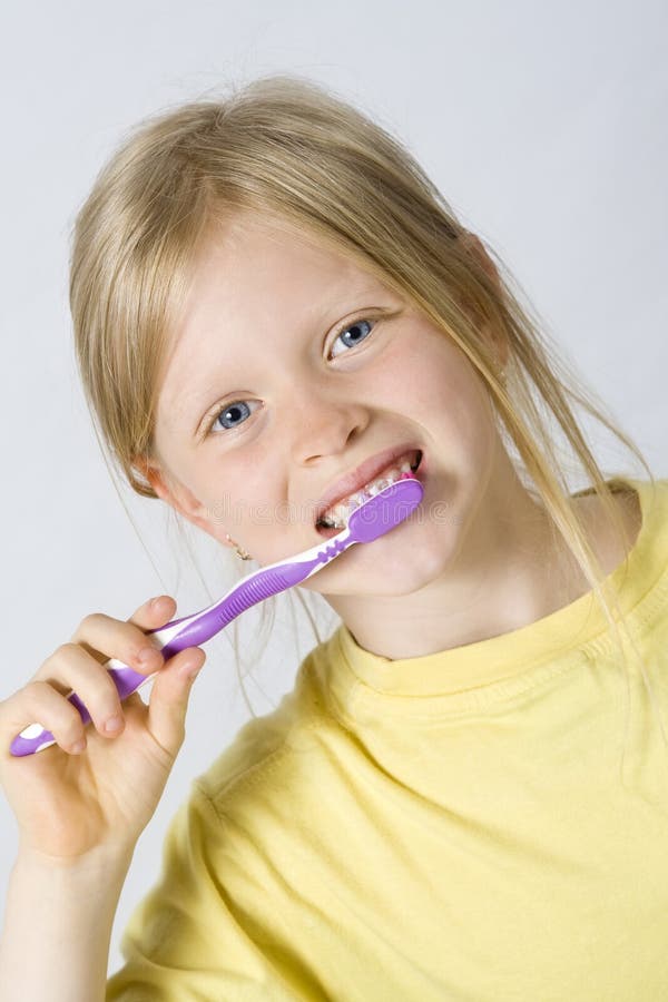 Children brushing teeth stock image. Image of tooth, dental - 5586919
