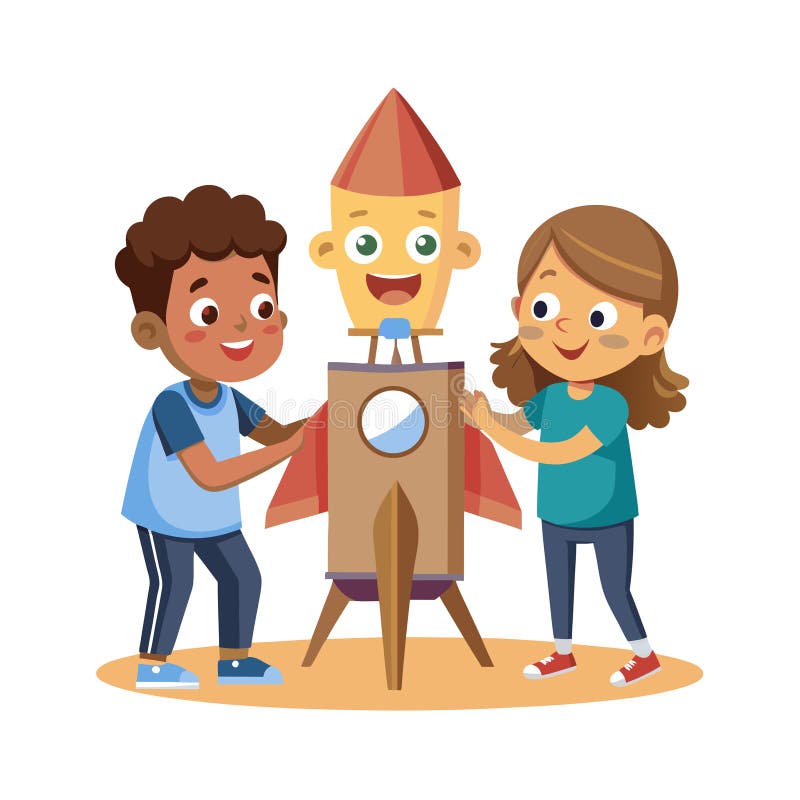 Children Building Sandcastle on the Beach, Summer Vacation Fun Stock ...