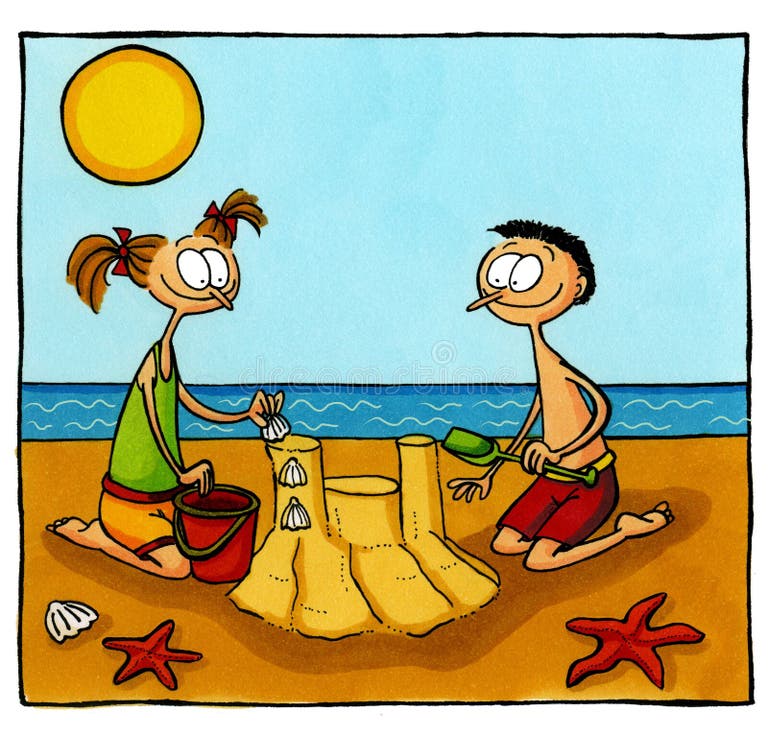 Cartoon Sand Castle Stock Illustrations – 5,123 Cartoon Sand Castle ...