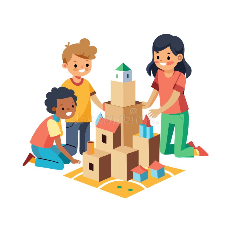Tower Blocks Kids Stock Illustrations – 562 Tower Blocks Kids Stock ...