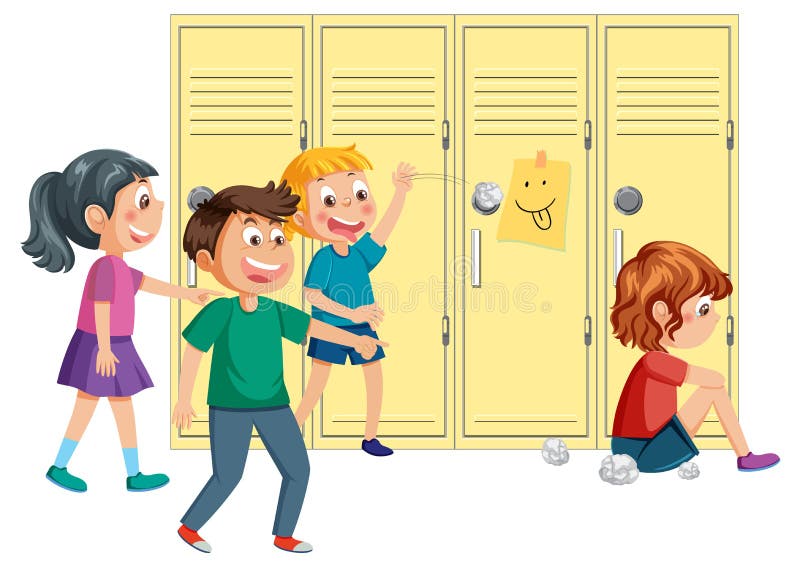 Children Bullying Their Friend Stock Vector - Illustration of cartoon ...
