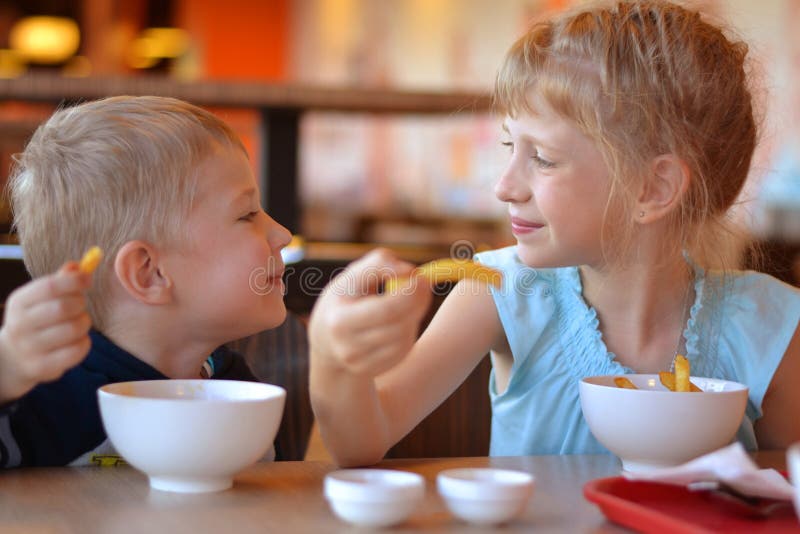 111 Children Cafe Eat Potato Stock Photos - Free & Royalty-Free Stock ...