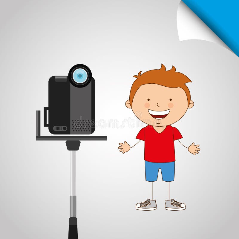 Children and camera design stock illustration. Illustration of handycam ...