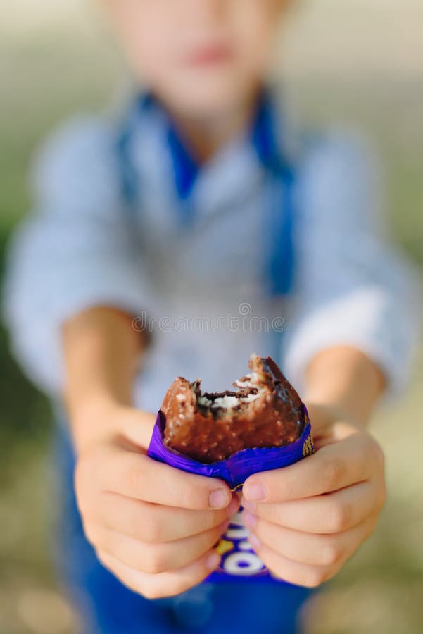 Children with Candy in Their Hands Stock Image - Image of smile ...