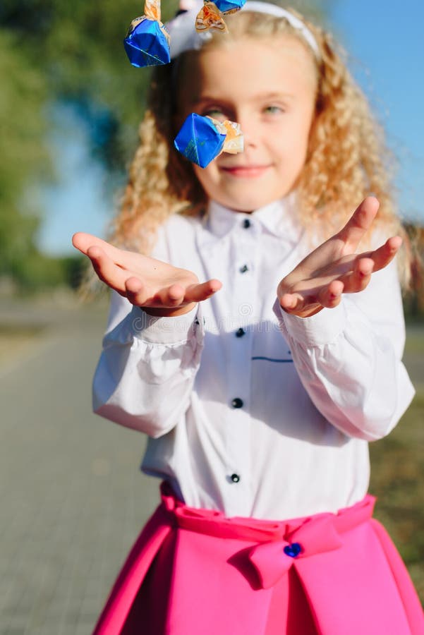 Children with Candy in Their Hands Stock Image - Image of young, spring ...