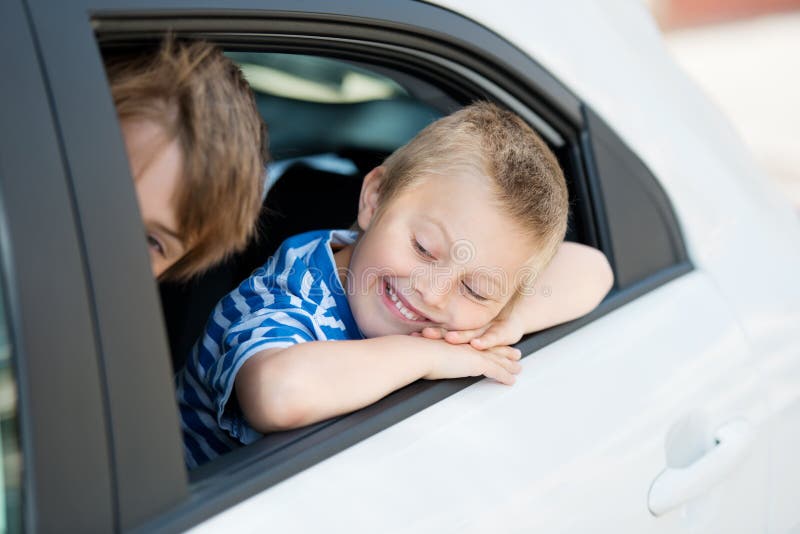 Children in car stock photo. Image of cute, inside, sitting - 31211134