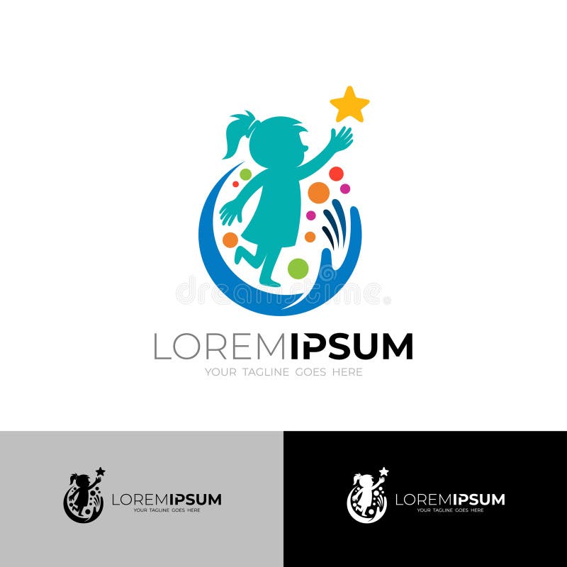 Children Care Logo and Social Design Template Stock Vector ...