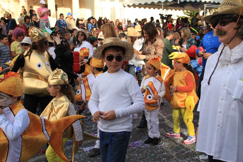 Children. Carnival in Cyprus. Editorial Photography - Image of clothing ...