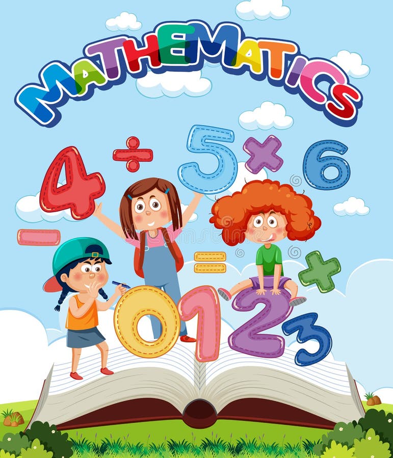Children Cartoon Character with Math and Number Theme Stock Vector ...