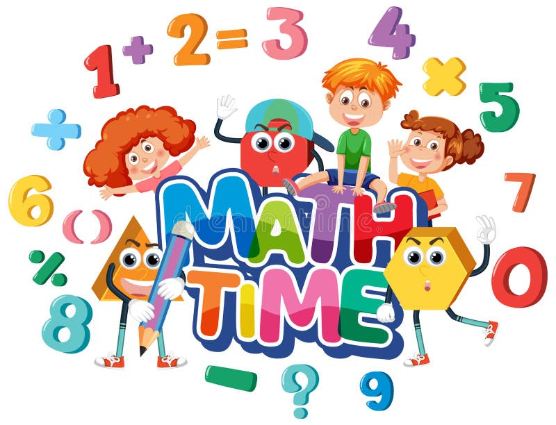 Children Cartoon Character with Math and Number Theme Stock Vector ...