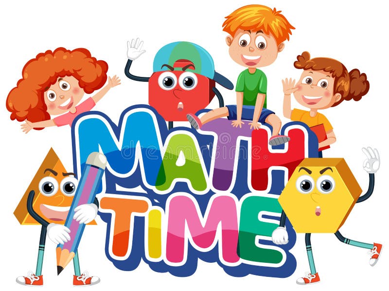 Children Cartoon Character with Math and Number Theme Stock Vector ...