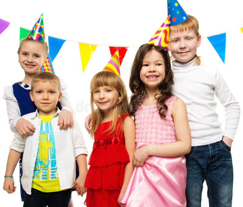 Children Celebrating Birthday Stock Image - Image of holiday, happiness ...