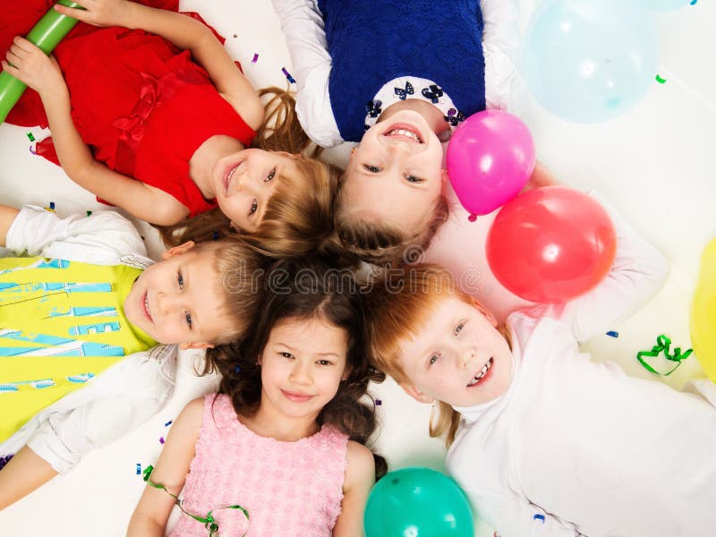 Children Celebrating Birthday Stock Photo - Image of circle, child ...