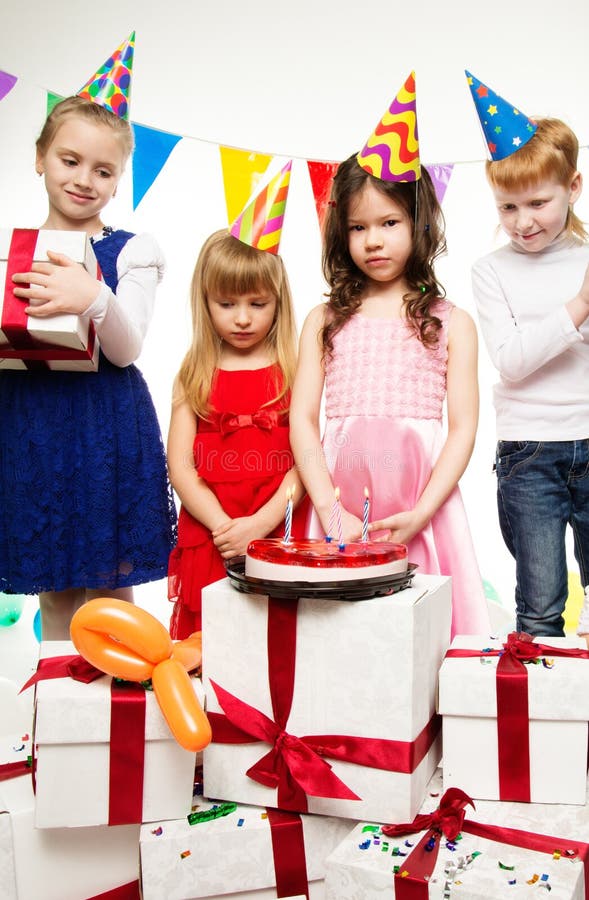 Children Celebrating Birthday Stock Photo - Image of celebrate, holiday ...