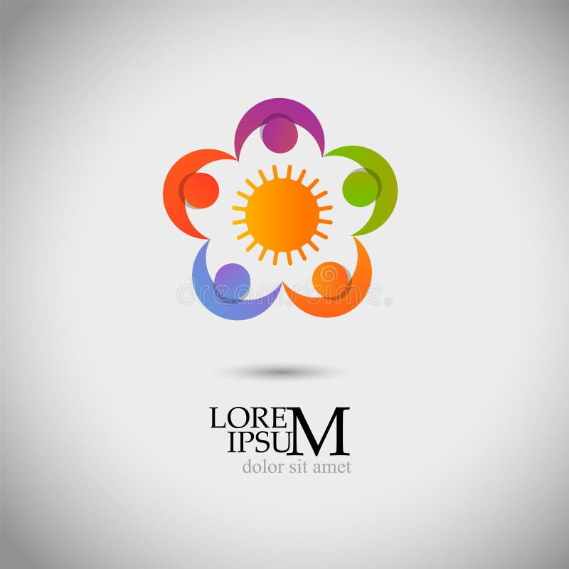 Children Circle Education Happiness Care Vector Logo Icon Stock Vector ...