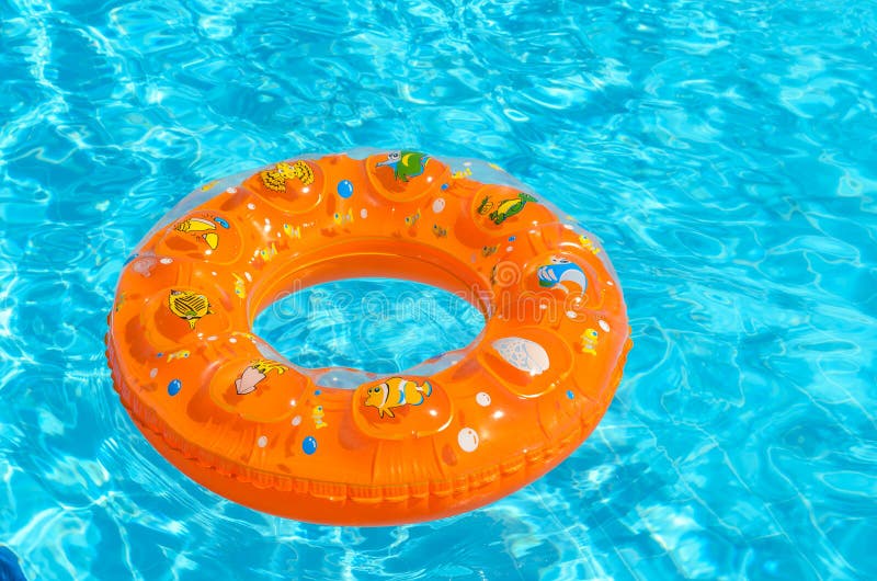 Children Circle for Swimming in the Pool Stock Photo - Image of round ...