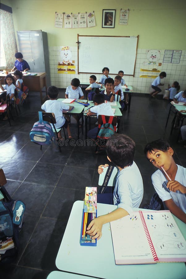 Children at School in Brazilian Favela. Editorial Stock Photo - Image ...
