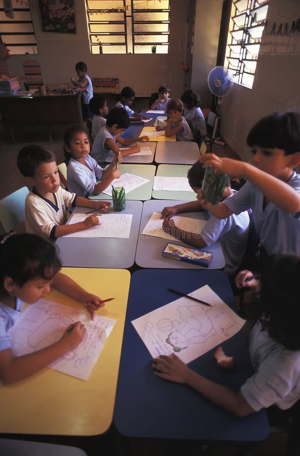 Children at School in Brazilian Favela. Editorial Stock Photo - Image ...