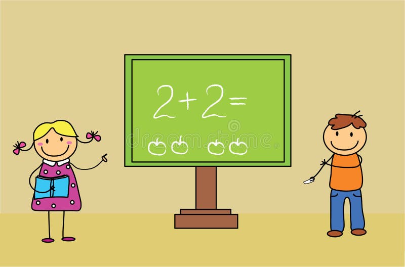 Children's Mathematic Class Stock Illustration - Illustration of ...