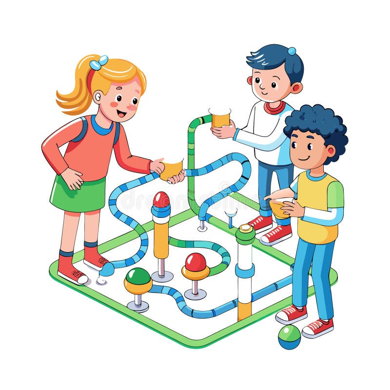 Complex Marble Run Construction Project Stock Illustrations – 2 Complex ...