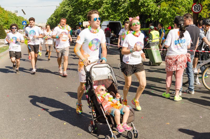Children at the Color Run editorial photo. Image of dust - 69997641