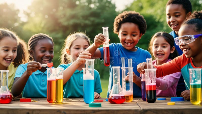 Children Conducting Science Experiments Outdoors – Hands-on Learning ...