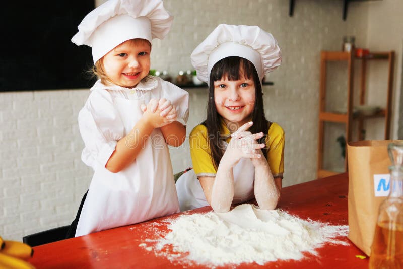The Children Cook Portrait. Stock Image - Image of holding, hands: 69056291